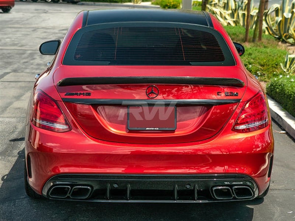 RW Carbon Mercedes W205 Sedan DTM Carbon Fiber Trunk Spoiler ...