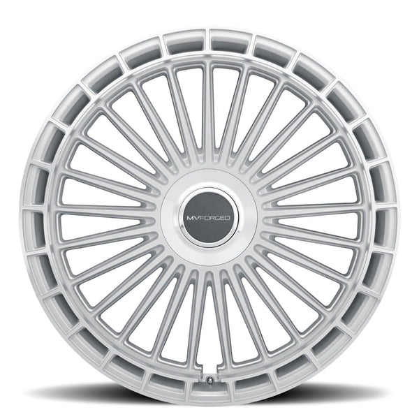 MV Forged MVF40 24" 5x110 to 5x130 Diamond Silver (Custom Wheel ...