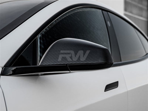 RW Carbon Tesla Model S / S Plaid 21+ Carbon Fiber Mirror Covers ...