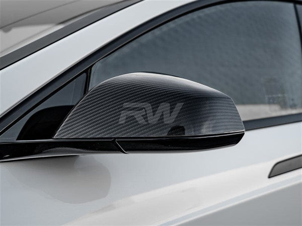 RW Carbon Tesla Model S / S Plaid 21+ Carbon Fiber Mirror Covers ...