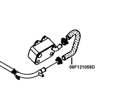 VW/Audi Coolant Hose (Oil cooler to hard line) - VW/Audi 2.0T FSi / Mk5 ...