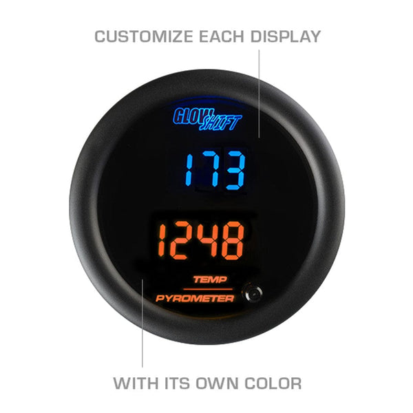 GlowShift Gauges 10 Color Digital Dual EGT & Temperature Gauge | GS-TCD ...