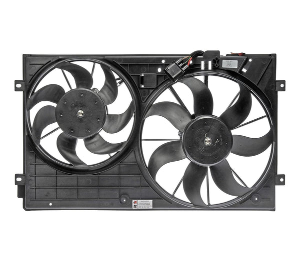 Dorman Dual Fan Assembly with Motor - VW 2.5L / Mk5 / Mk6 / Beetle / B7 ...