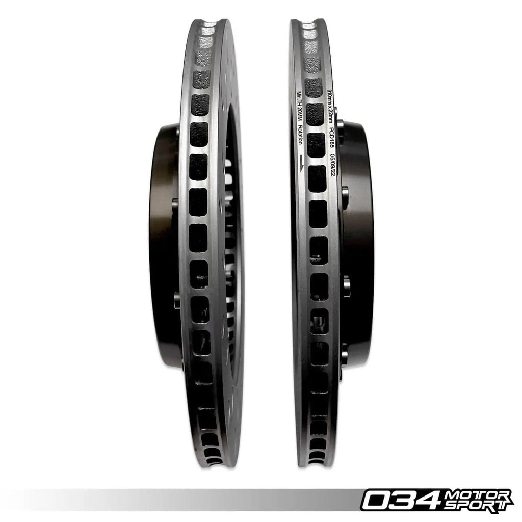 034 Motorsport 2-Piece Floating Rear Brake Rotor 310mm Upgrade - VW ...