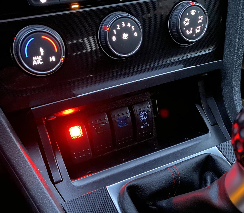 CJM Industries Lower Cubby Switch Panel - VW MK7/7.5 2015+ Golf, GTI, R ...