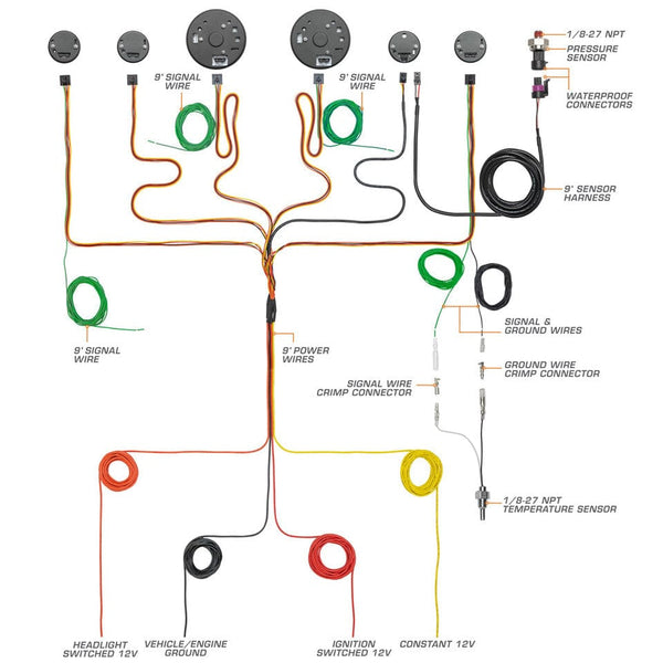 Glowshift Gauges Black 7 Color Custom Dashboard Gauge Set Gs C7 6g 1 Urotuning