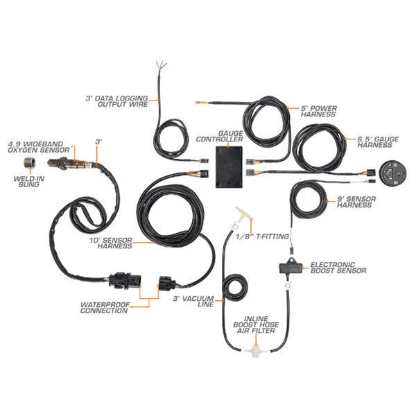 GlowShift Gauges 10 Color Dual Digital Boost & Wideband Gauge | GS-TCD ...
