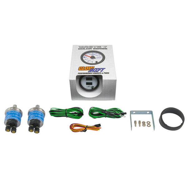 GlowShift Gauges Black 7 Color Dual Digital Air Pressure Gauge | GS ...