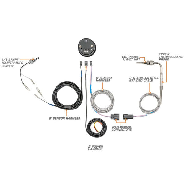 GlowShift Gauges 10 Color Digital Dual EGT & Temperature Gauge | GS-TCD ...