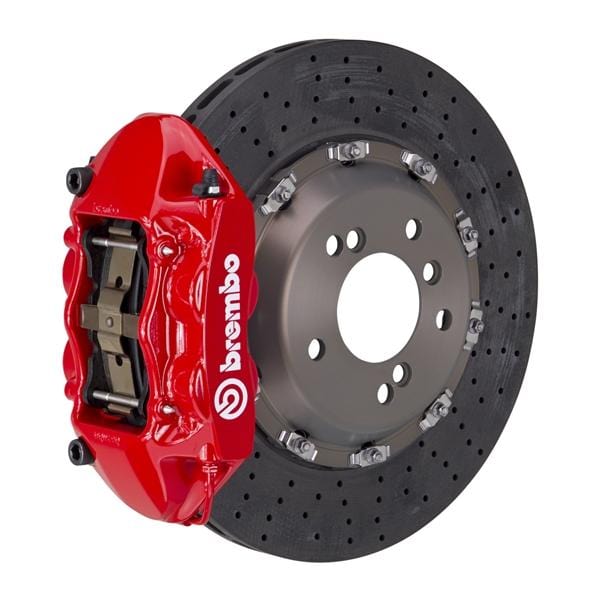 Brembo GT CCM-R Systems 360x28 CCM-R 4-Piston Red Drilled Rear | 2P9 ...