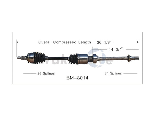 TrakMotive Axle Assembly Front Right Manual - MINI Cooper / S / JCW ...