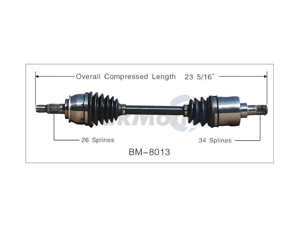 TrakMotive Axle Assembly Front Left Manual - MINI Cooper / S / R52 ...