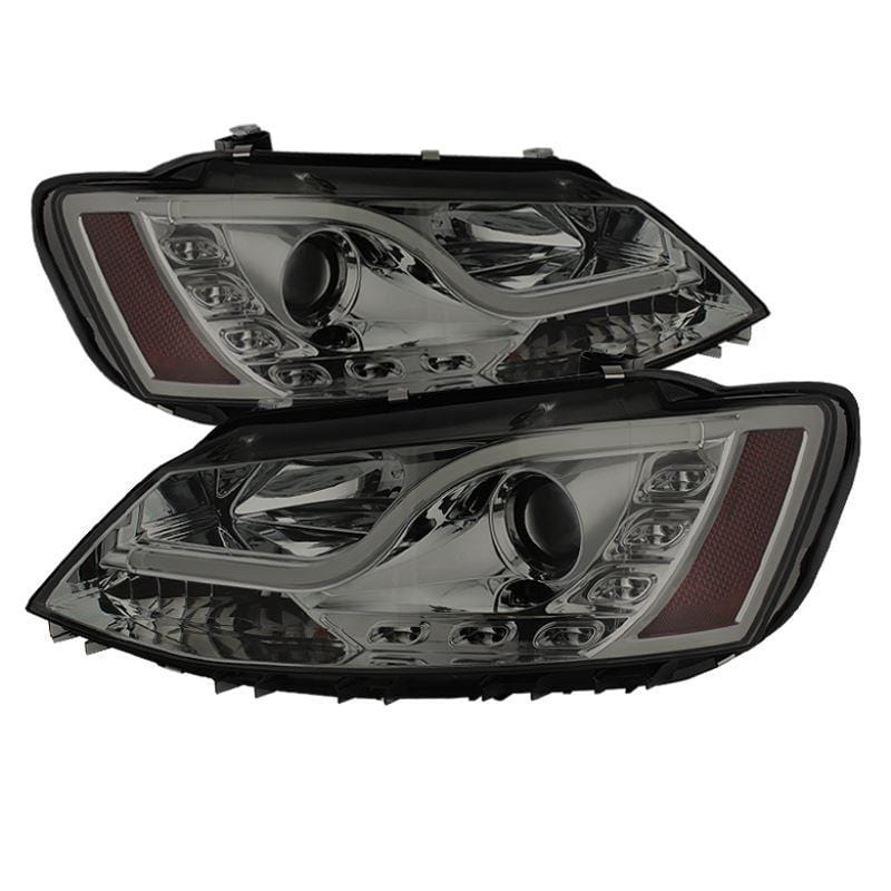 Spyder Volkswagen Mk6 Jetta Projector Headlights DRL - Smoke | 5073655 ...