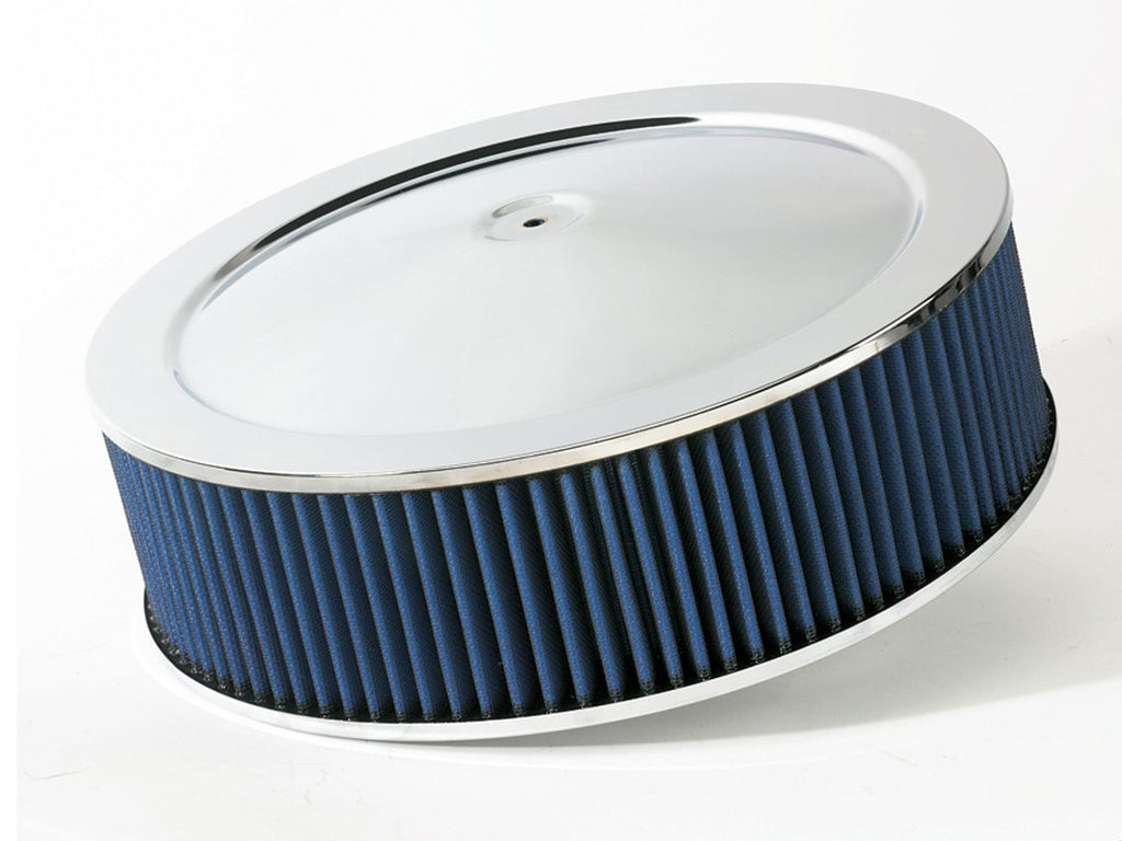 aFe MagnumFLOW Air Filters Round Racing P5R A/F Chrome Assy 14x4: Blk ...