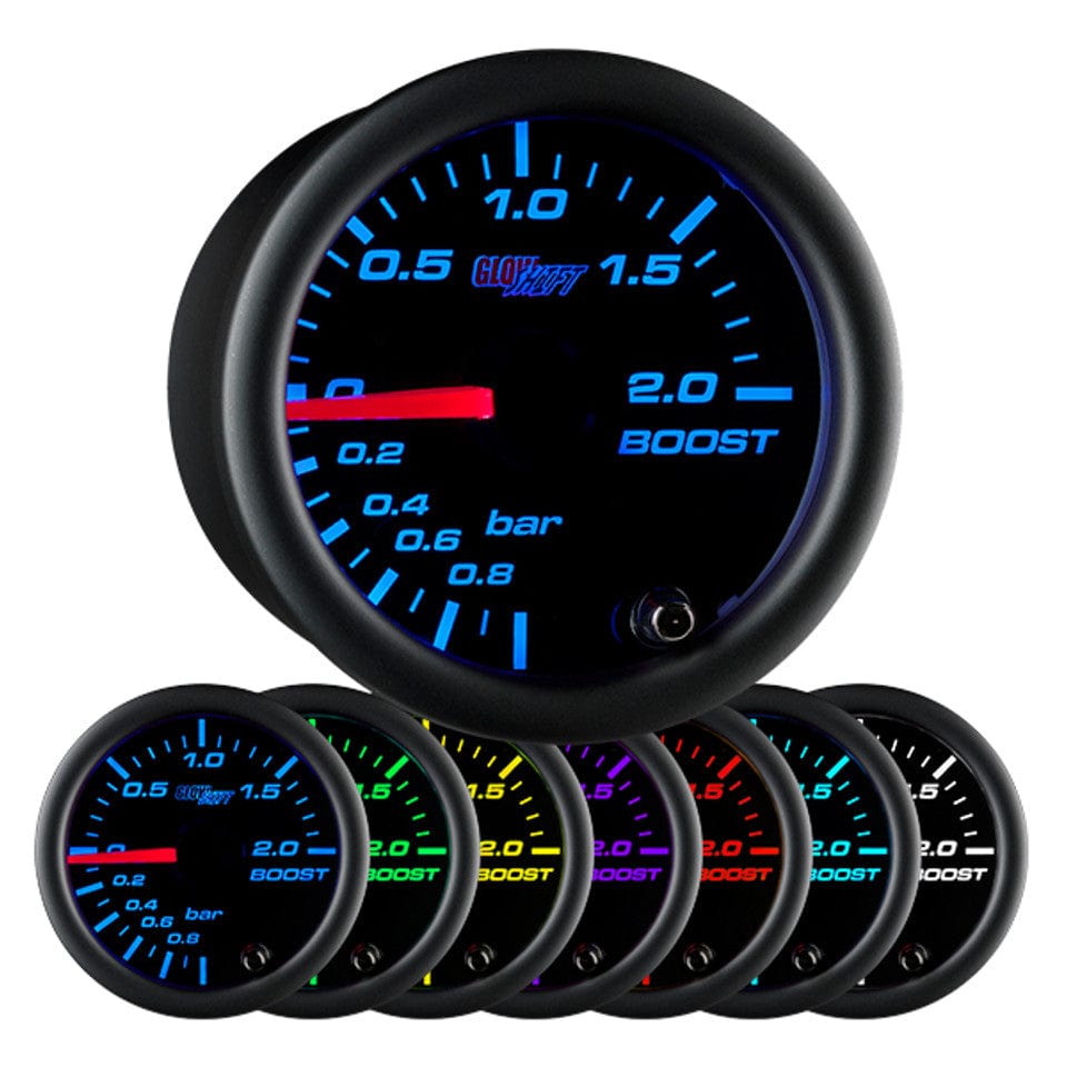 GlowShift Gauges Black 7 Color BAR Boost Gauge | GS-C701-Bar – UroTuning