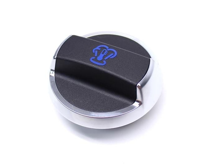 Brushed with Blue Logo | Aluminum Trim Porsche Coolant Cap – UroTuning