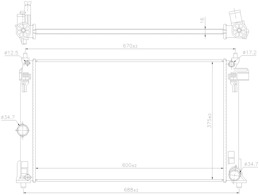 Radiator - Toyota | 164000T350 – UroTuning