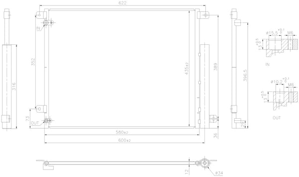 Air Conditioning Condenser & Receiver Drier Assembly - Honda ...