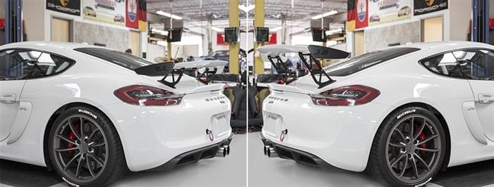 Fabspeed Wing Risers - 981 Porsche Cayman GT4 | FS.POR.GT4.WR – UroTuning