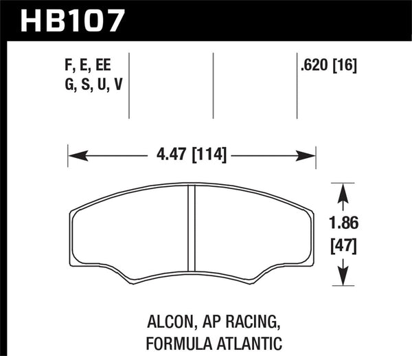 Hawk CP2361/CP3228/CP5104/CP5144 AP Racing HT-10 Brake Pads | HB107S ...