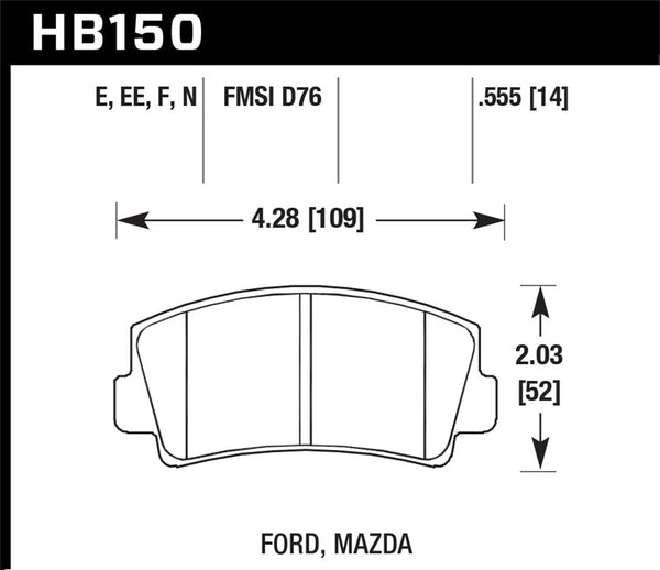 Hawk HPS Street Brake Pads | HB150F.555 – UroTuning