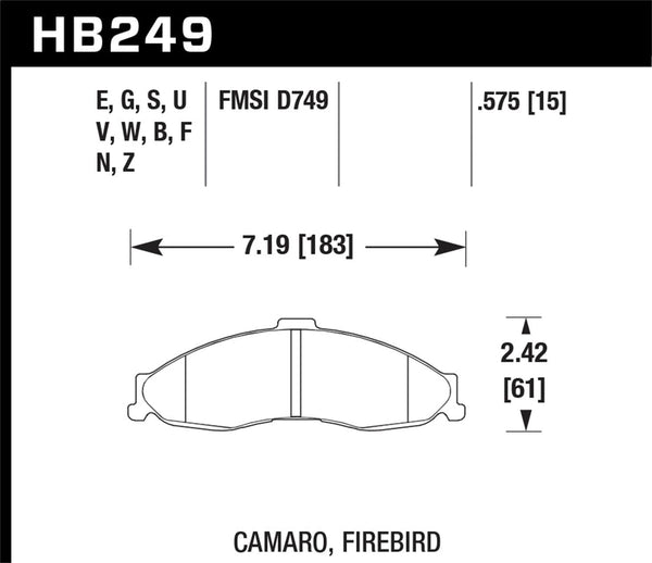 Hawk HPS Street Brake Pads | HB249F.575 – UroTuning