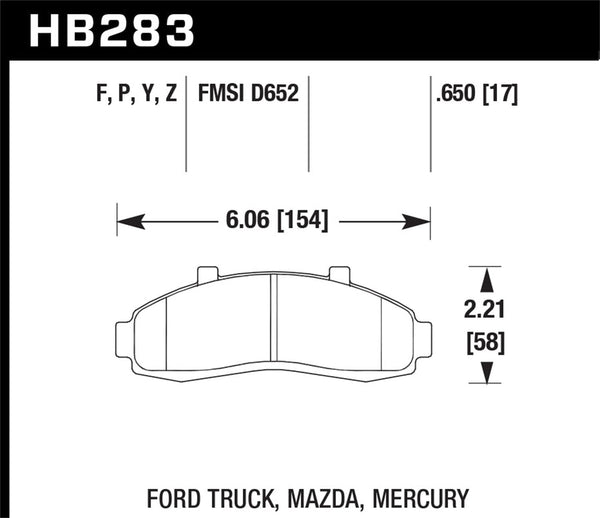 Hawk LTS Street Brake Pads | HB283Y.650 – UroTuning