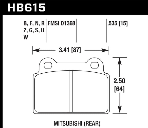 Hawk EVO X HP+ Street Rear Brake Pads | HB615N.535 – UroTuning