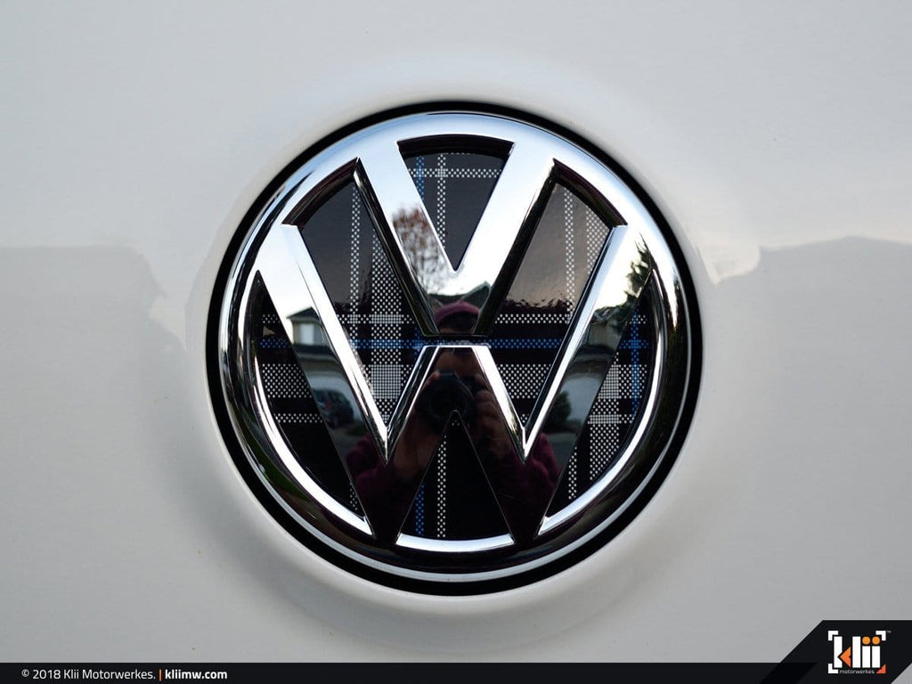 K11-10VRE | VW Rear Badge Insert - Mk6 Blue Plaid – UroTuning