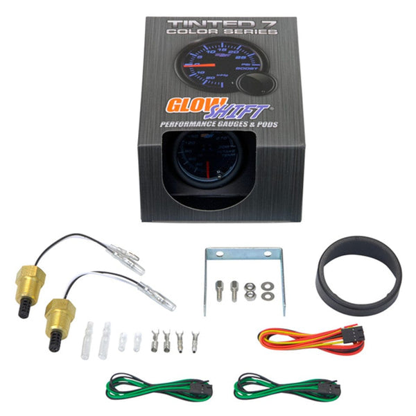 GlowShift Gauges Tinted 7 Color Dual Air Intake Temperature Gauge | GS ...