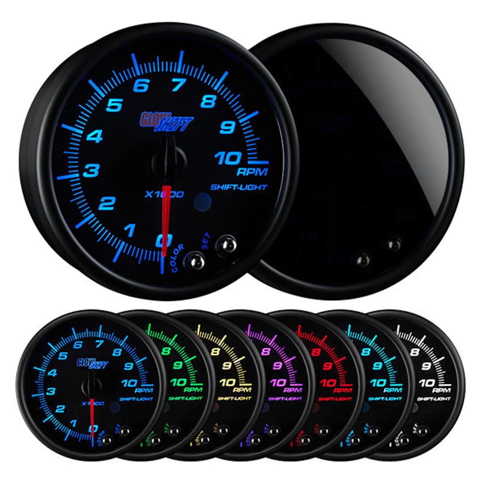 GlowShift Gauges Tinted 7 Color 3-3/4" In-Dash Tachometer Gauge | GS ...