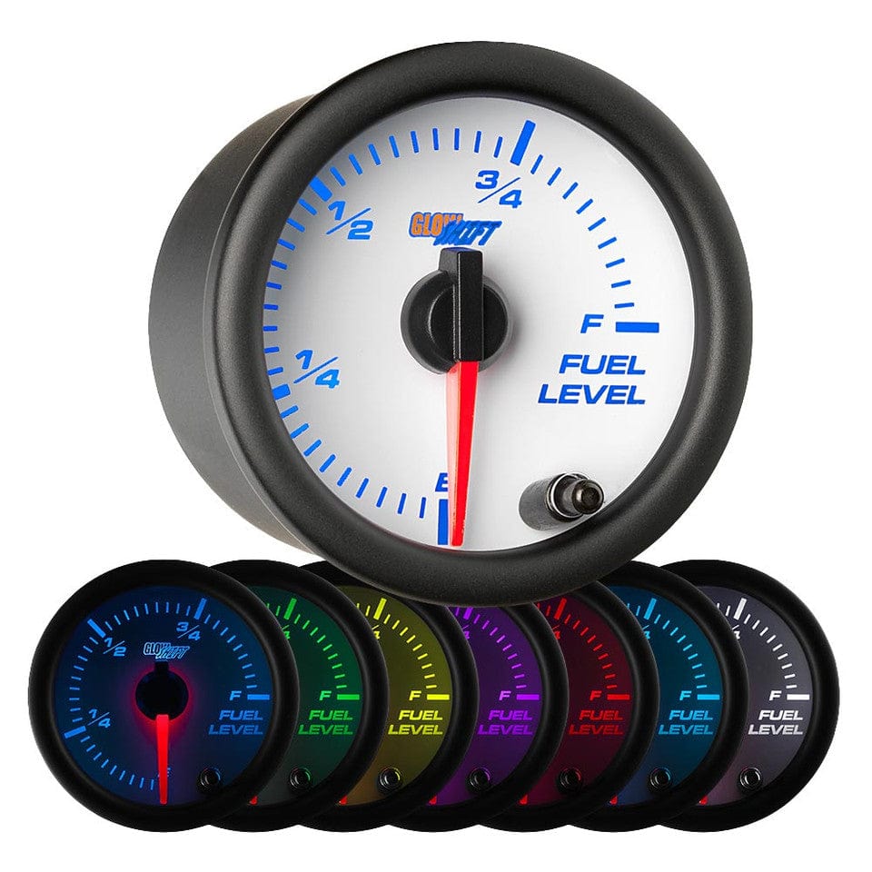 GlowShift Gauges White 7 Color Fuel Level Gauge | GS-W715 – UroTuning