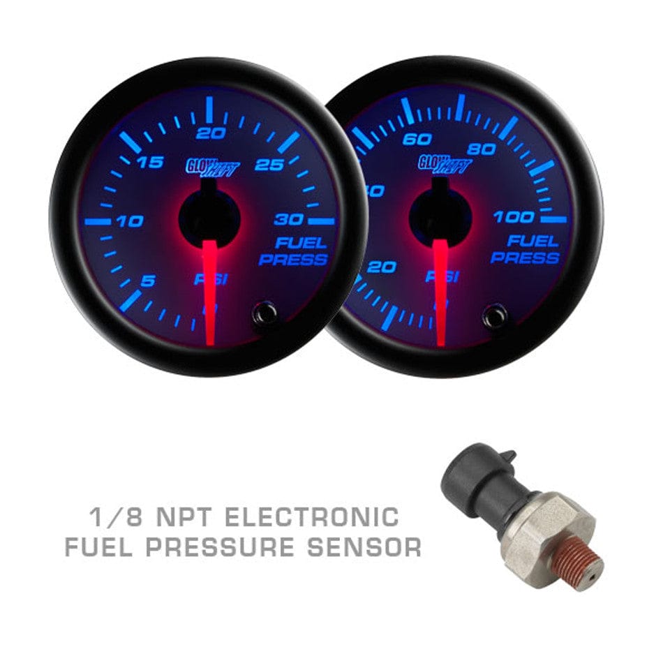 GlowShift Gauges White 7 Color 3 Gauge Diesel Set - 60 PSI Boost, 1500 ...
