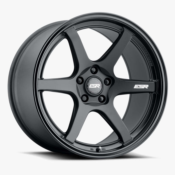 91151422-APX6MBLK-BL | ESR Wheels AP6 19" 5x114.3 Matte Black w/ Gloss ...