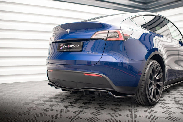 Maxton Design Central Rear Splitter (With Vertical Bars) - Tesla Model ...