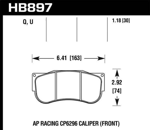 Hawk CP2361/CP3228/CP5104/CP5144 AP Racing DTC-70 Brake Pads | HB107U ...